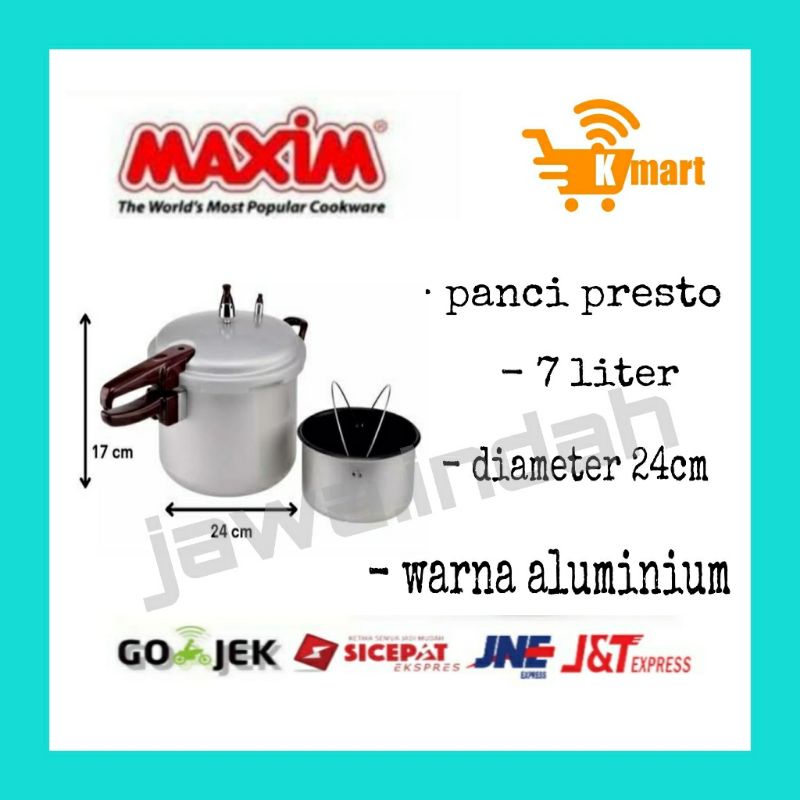 Jual MAXIM PANCI PRESTO COOKER 7 LITER 24 CM | Shopee Indonesia