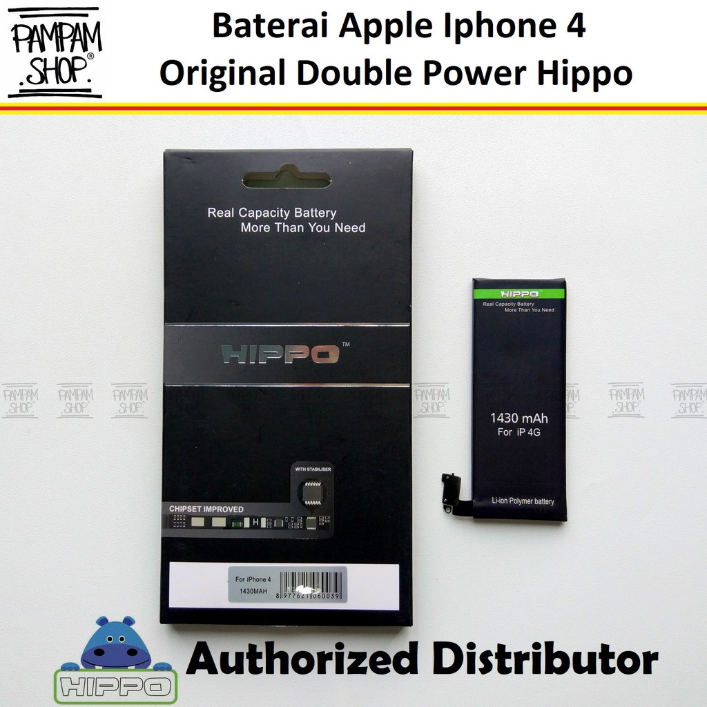 Jual Baterai Hippo Double Power Ip 4 4G Batre Batrai Battery Dual ...