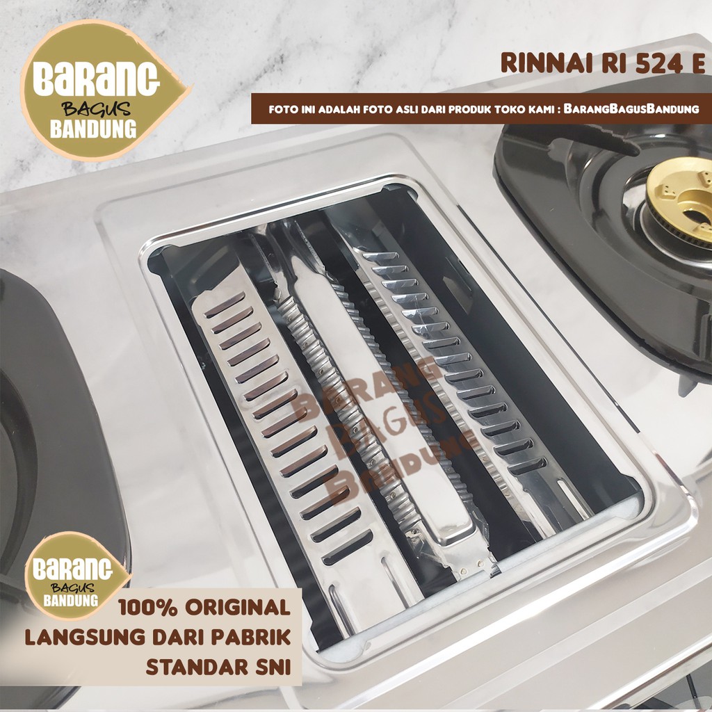 Jual Kompor Gas Rinnai 524 E Dua Tungku dengan Grill RI 524-E | Shopee ...
