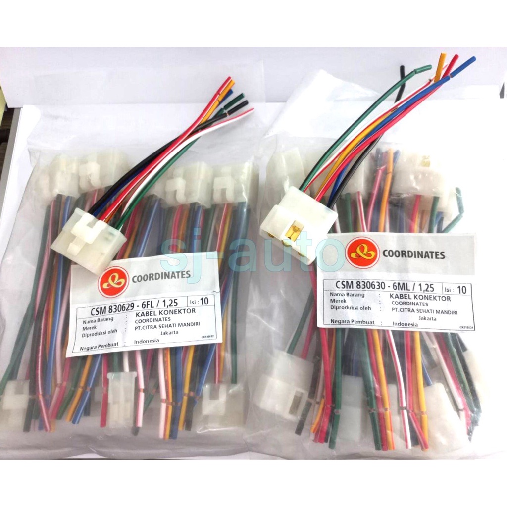 Jual Soket isi 6 dengan kabel dan pengunci merk Coordinates connector 6 ...