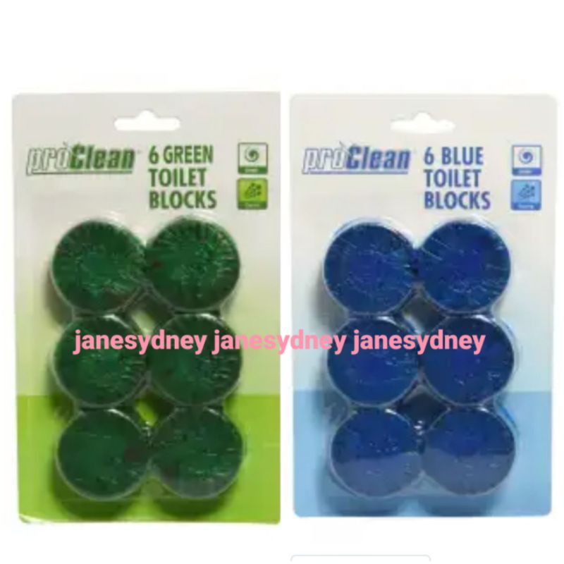 Jual Proclean 6 Green Blue Toilet Blocks Pembersih Toilet Otomatis Isi ...