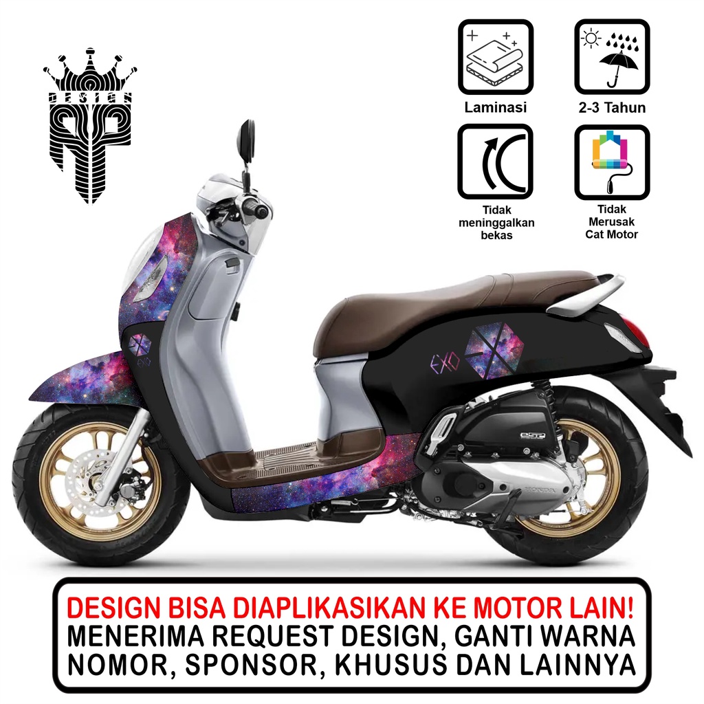 Jual decal sticker scoopy full body FI scopy dekal stiker skopi karbu ...