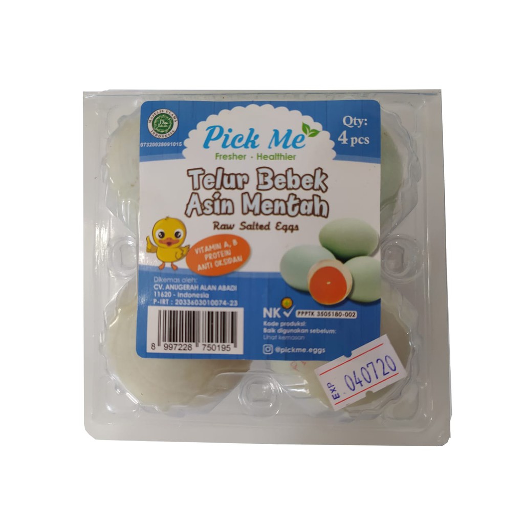 Jual Telur Bebek Asin Mentah Pick Me Eggs 4 Butir | Shopee Indonesia