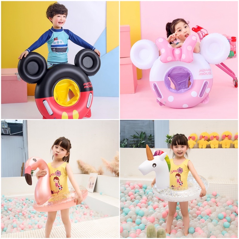 Jual Ban Renang Anak Mickey Minnie Unicorn Flamingo | Pelampung Ban ...