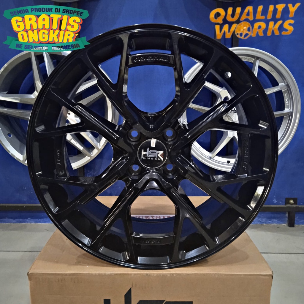 Jual Velg mobil murah velg racing ring 17 hsr f201 ring 17x75 pcd 4x100 et45 black glossy velg ...