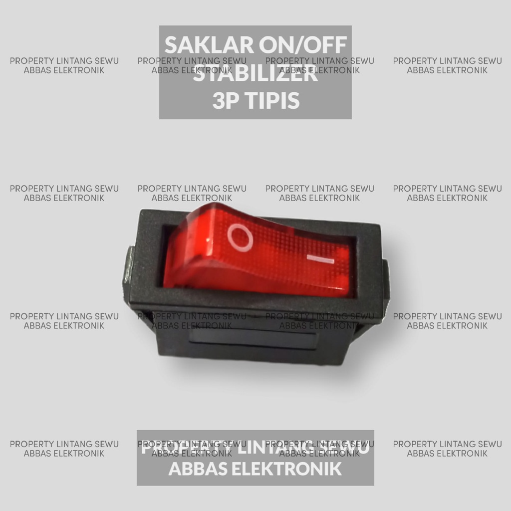 Jual SAKLAR SWITCH ON-OFF TIPIS 3 PIN STABILIZER | Shopee Indonesia