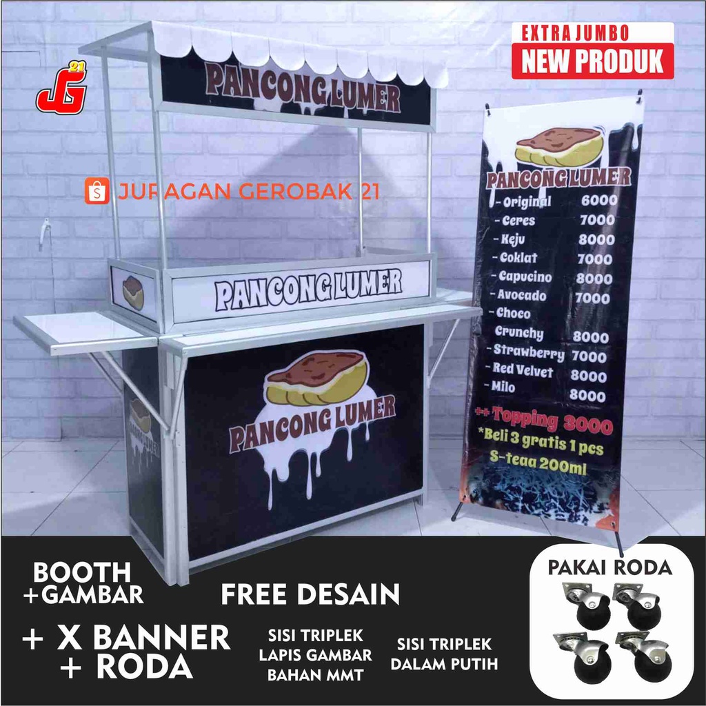 Jual Booth Portable Extra Jumbo Gerobak Lipat Meja Jualan / Usaha ...