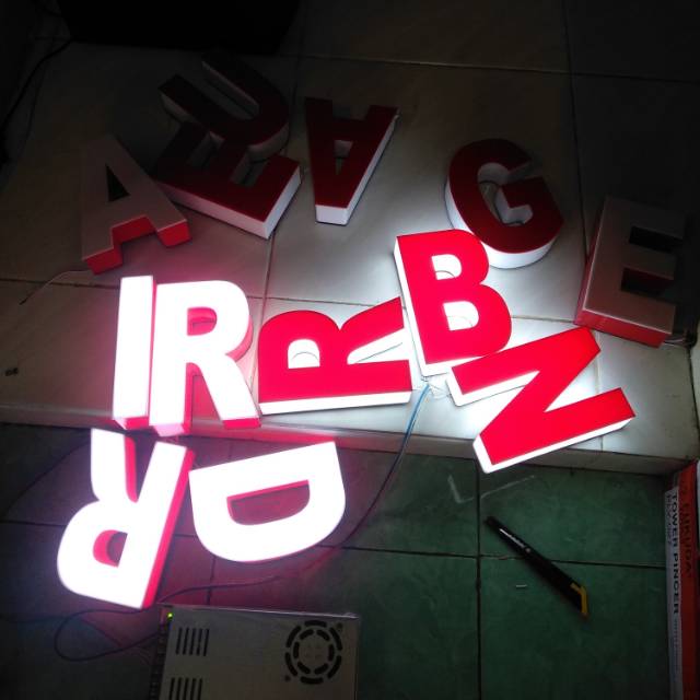 Jual Huruf Timbul Nyala / Neon Sign Per CM Tinggi Huruf | Shopee Indonesia