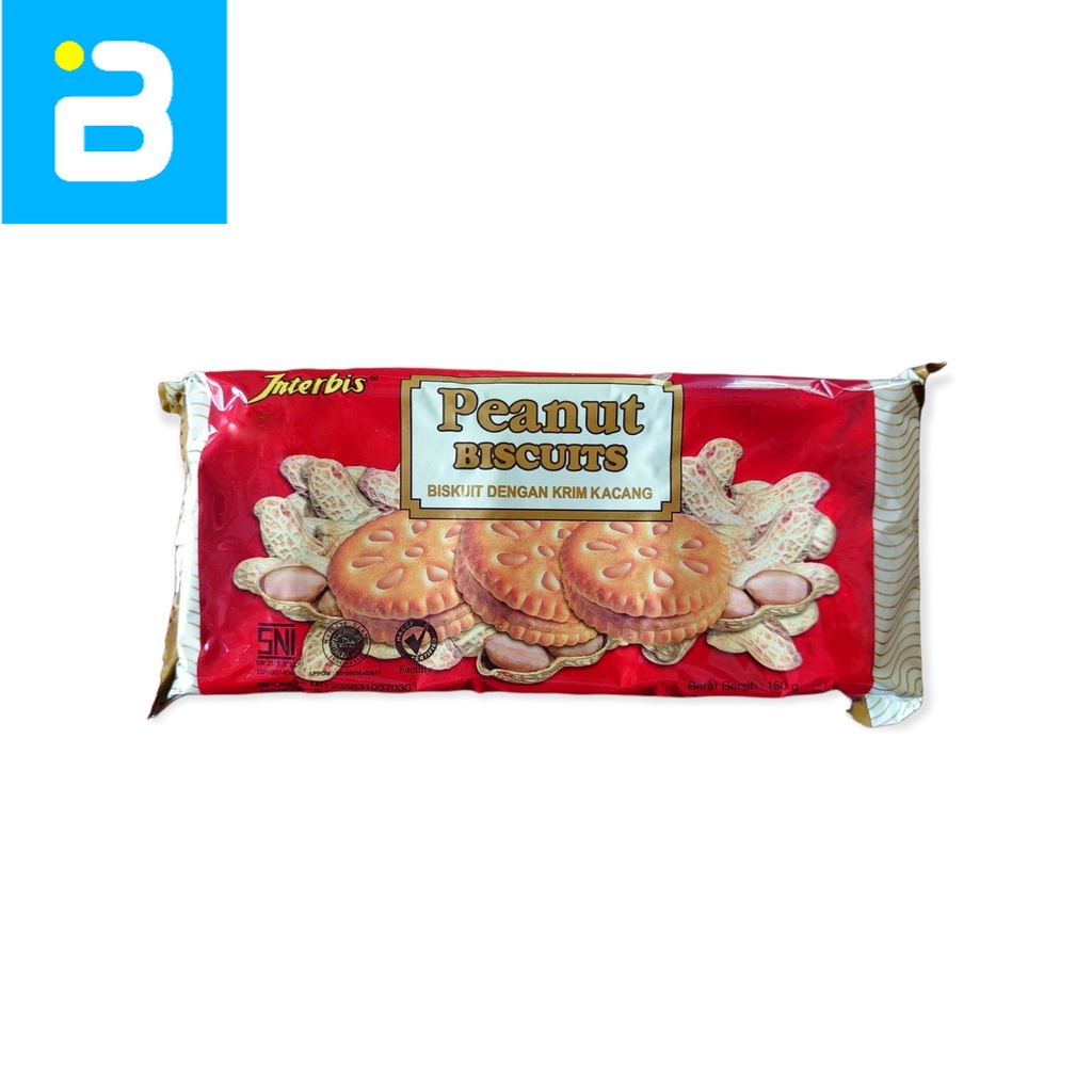 Jual Interbis Peanut Biscuit 160 G | Shopee Indonesia