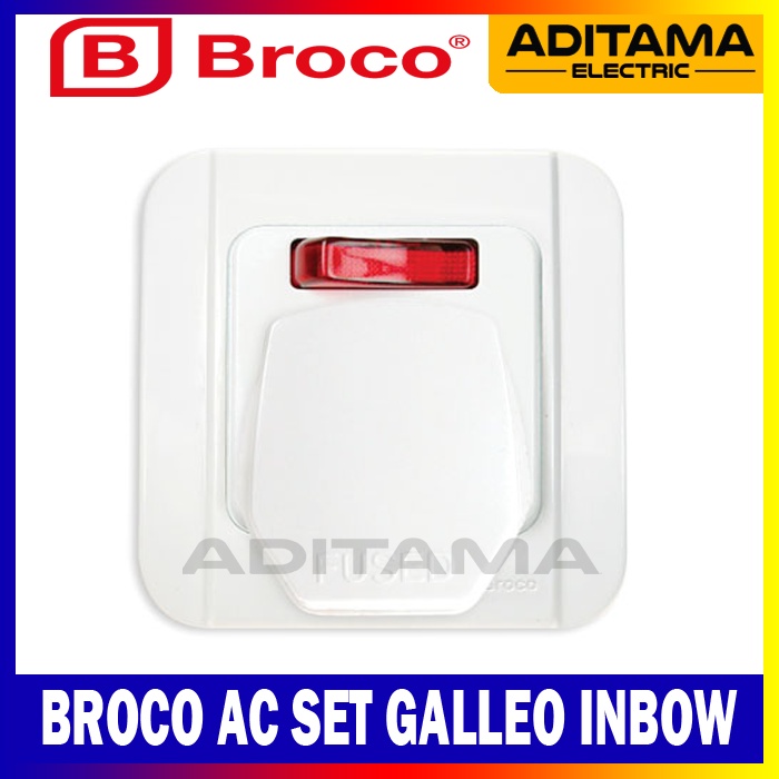Jual BROCO AC SET GALLEO INBOW/ STOP KONTAK AC + STEKER + INBOW DUS BROCO | Shopee Indonesia