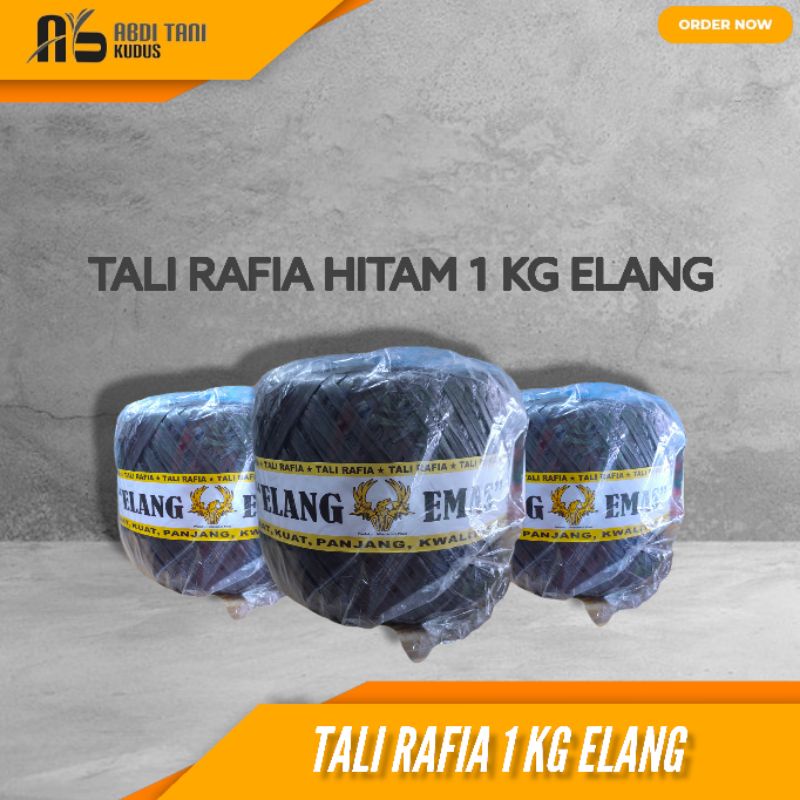 Jual TALI RAFIA HITAM 1 KG ELANG EMAS | RAFIA | TALI PLASTIK RAFIA ...