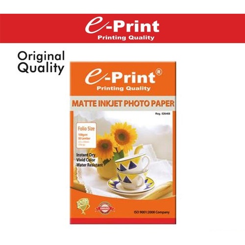 Jual Kertas Matte Inkjet Photo Paper Folio 108gsm | Shopee Indonesia