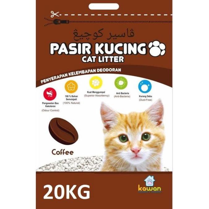 Jual PASIR KUCING KAWAN WANGI GUMPAL 20KG BENTONITE CAT LITTER ...