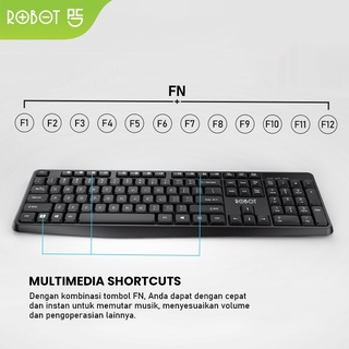 Jual ROBOT KM3100 Wireless Keyboard & Optical Mouse Combo Set ...