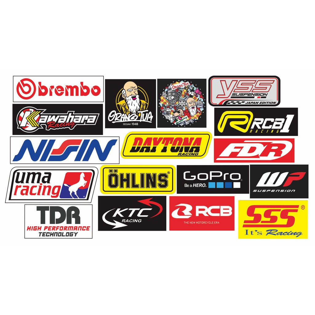 Jual Sticker Pack Brand Racing Dan Merk | Shopee Indonesia