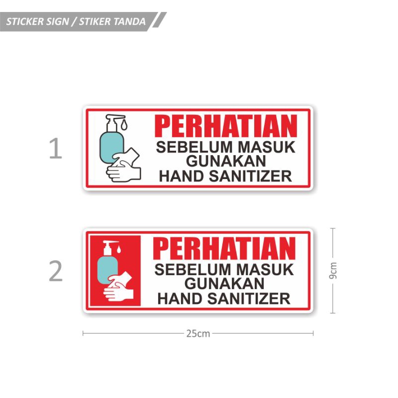 Jual STICKER TANDA SIGN PERINGATAN INFORMASI PETUNJUK HAND SANITIZER ...
