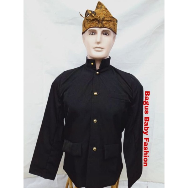 Jual Pakaian Pria Adat Beskap Sunda Warna Hitam Polos | Shopee Indonesia
