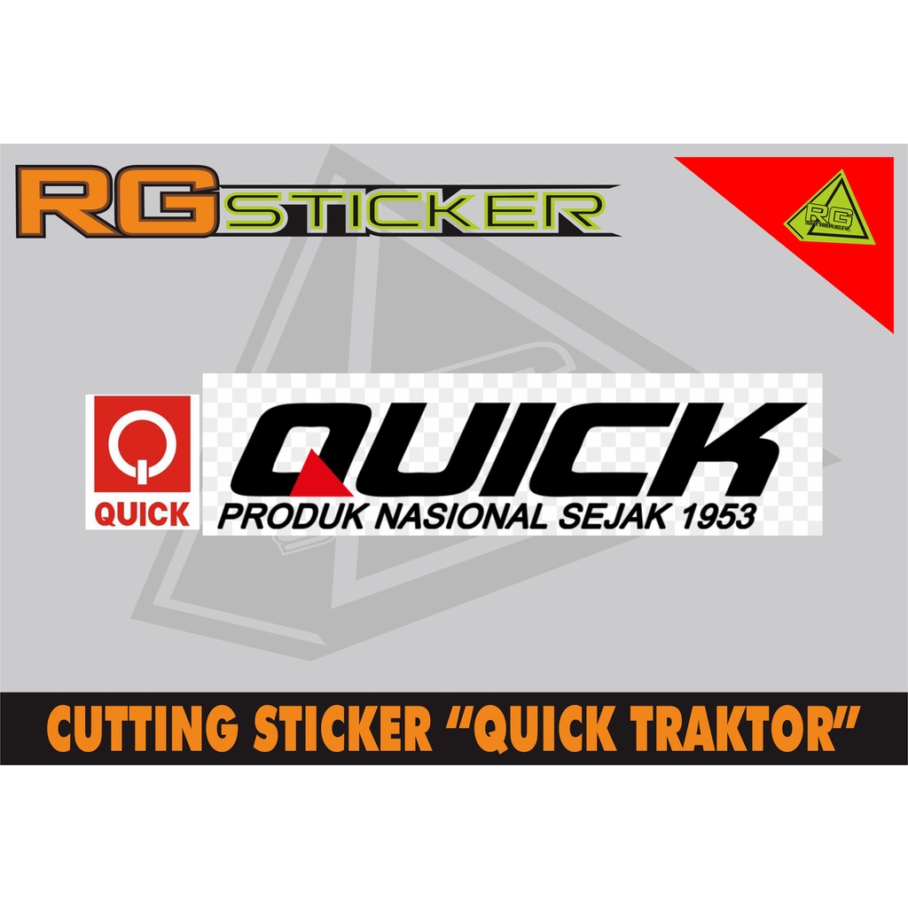 Jual cutting stiker Quick traktor, uk panjang 28 cm | Shopee Indonesia