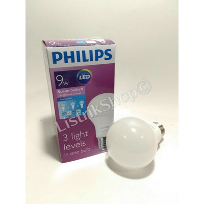 Jual PHILIPS LED Scene Switch 3step 9W E27 220V Dimmable (Cool Daylight ...