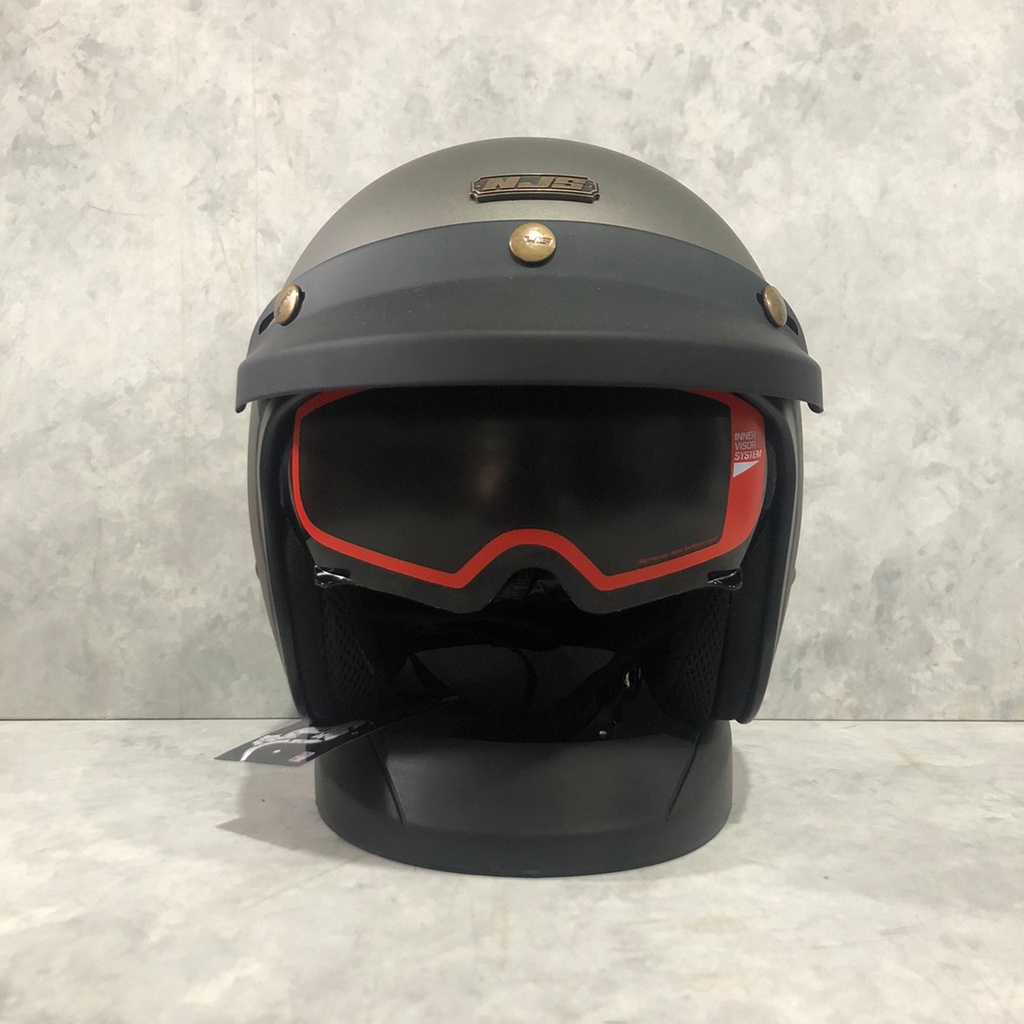 Jual Helm Bogo Retro NJS NX 2 With Intercom System (Double Visor ...