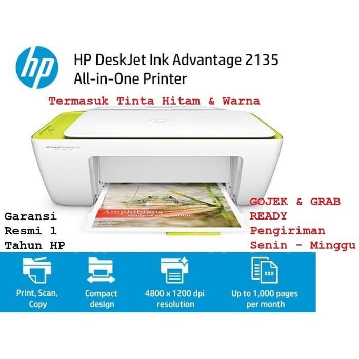 Jual Printer HP Deskjet 2135 All in one Print Scan Copy | Shopee Indonesia