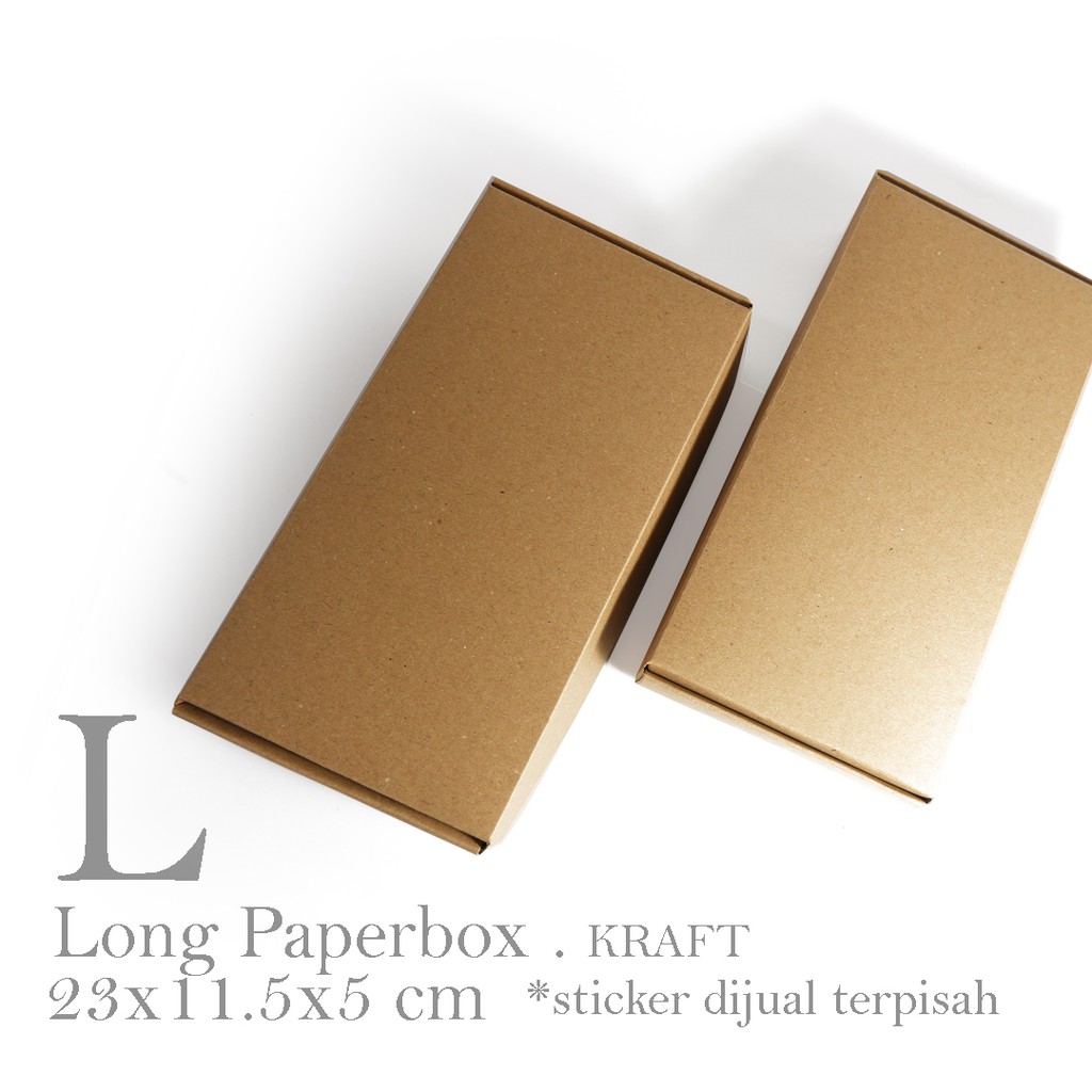 Jual Ashadewi Gayatri - Long Paperbox L / Large Size (23x11.5x5 cm) : Brown Kraft / Paper Box ...