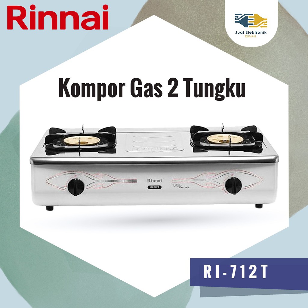 Jual Kompor Gas 2 Tungku Rinnai RI-712T / RI712T Nomor 1 | Shopee Indonesia