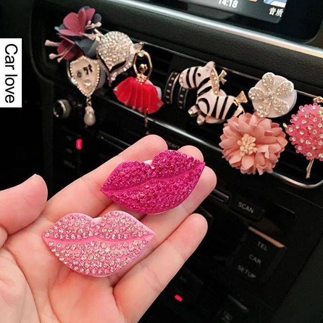 Jual Parfum AC Mobil Lips Bling Swarovski | Shopee Indonesia