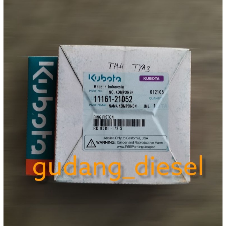 Jual Kubota Ring Seher/Ring Piston RD85 DI.1/2 (S) dan (T) Original | Shopee Indonesia