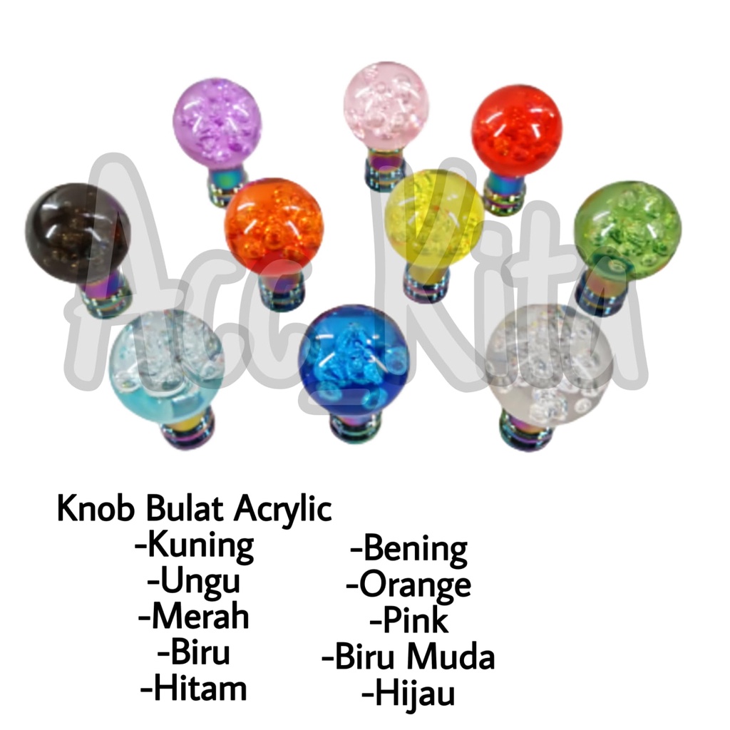 Jual Ganggang shift knob tuas perseneling mobil Acrylic Bubble Bulat ...