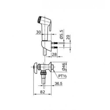 Jual TOTO JET SHOWER / JET WASHER SET TX403SB#PIV SHOWER SPRAY W/ STOP ...