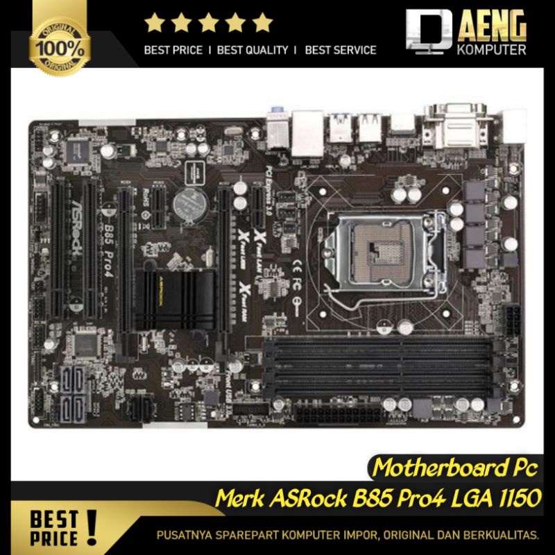 Jual Motherboard Mainboard Mobo PC Gaming Merk ASRock B85 Pro4 Socket ...