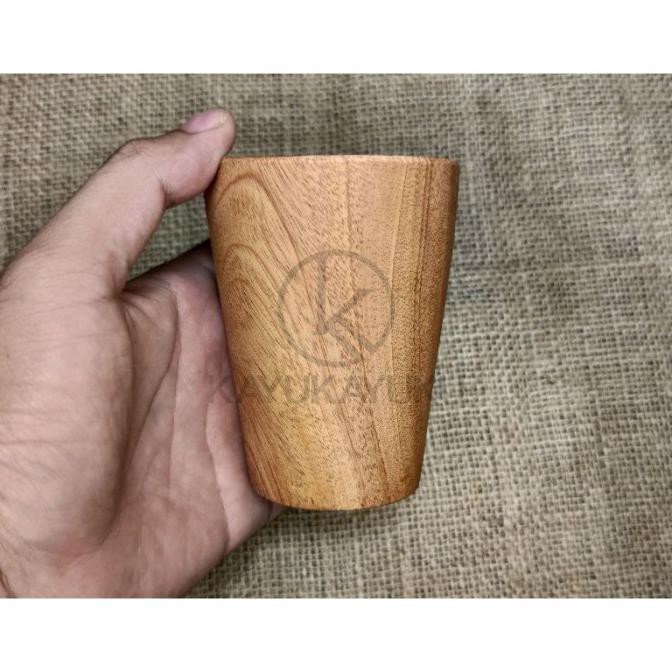Jual Gelas Kayu / Mug Kayu / Cangkir Kayu Premium 7 Cm - Standart ...