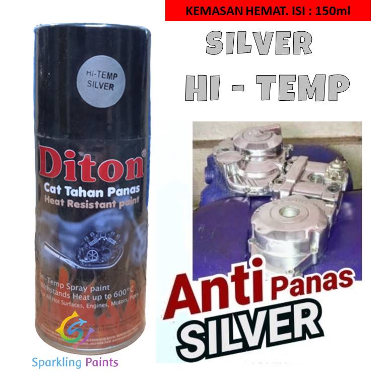 Jual Pilox Diton Hi Temp Silver ANTI PANAS 150ml Cat Pilok Hitemp utk Knalpot Mesin Kompor dll ...