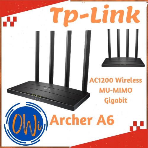 Jual TP-Link Archer A6 AC1200 Wireless MU-MIMO Gigabit Router | Shopee ...