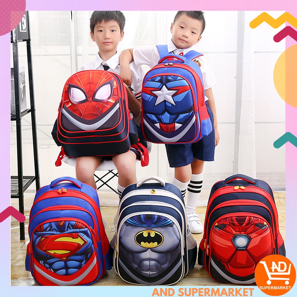 Jual Tas Sekolah Anak Laki-Laki 3D Import Backpack TK SD Anak Cowok Motif Karakter Uk Besar ...