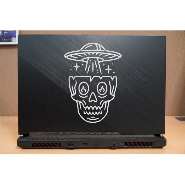 Jual stiker laptop tengkorak ufo custom cutting stiker | Shopee Indonesia