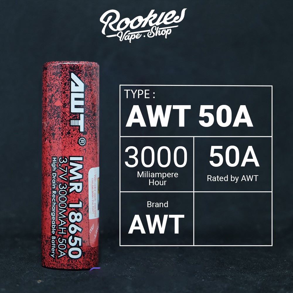Jual Battery AWT 50A Batre Vape Mechanic Electric Mod BT013 | Shopee ...