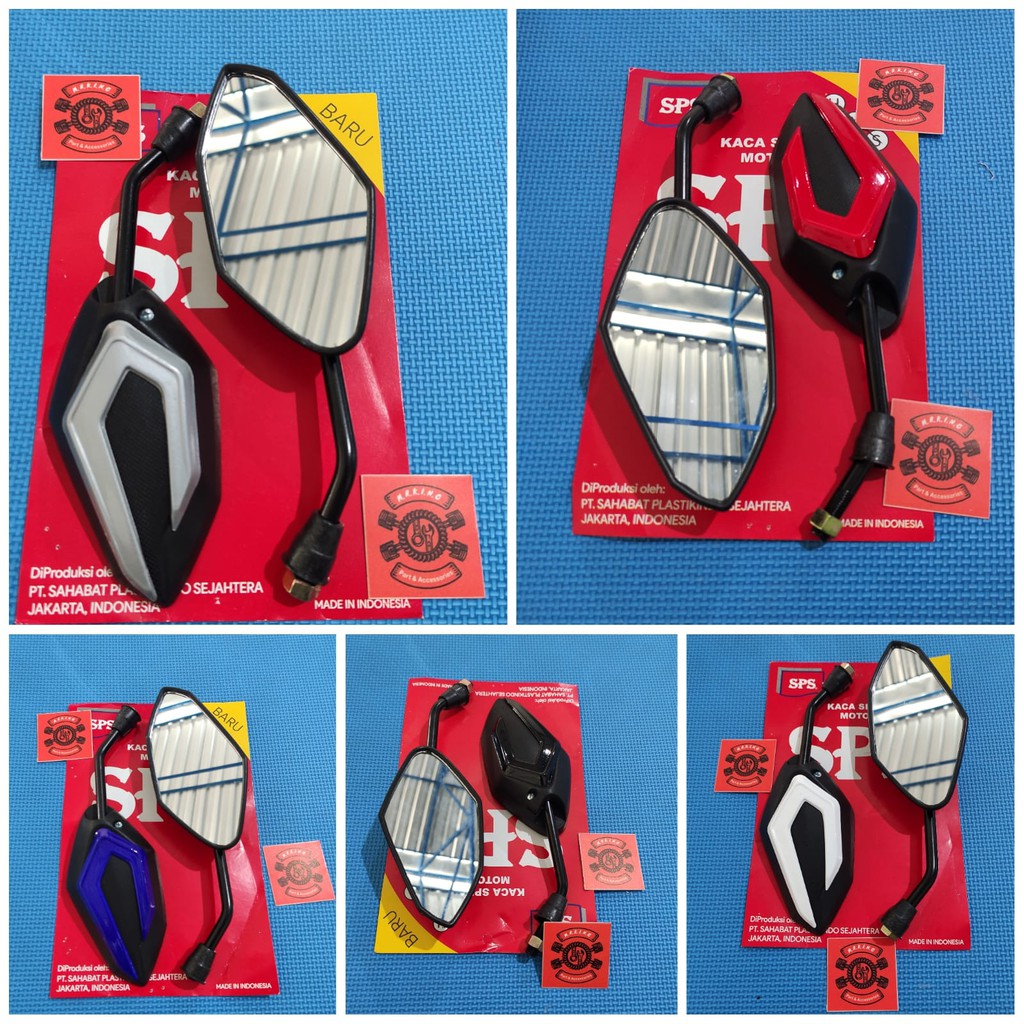 Jual Spion Vario Set Kanan Kiri putih biru merah putih hitam silver SPS ...