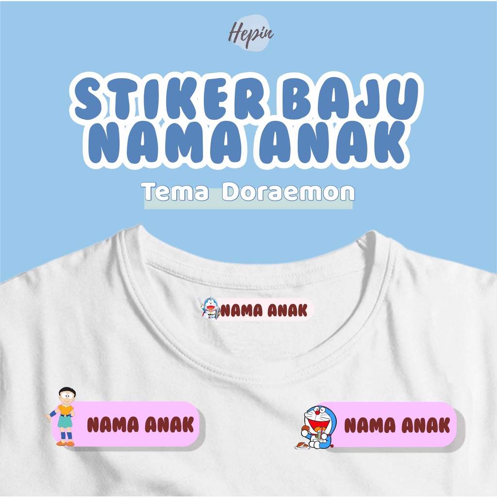 Jual (30-40pcs)label printing DTF/Stiker Kain Label Baju Nama Anak tema ...