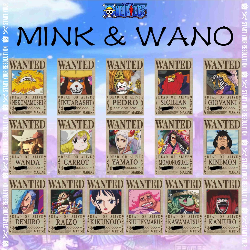 Jual Poster Anime & Manga Wanted One Piece Bounty Mink / Wano Kozuki ...