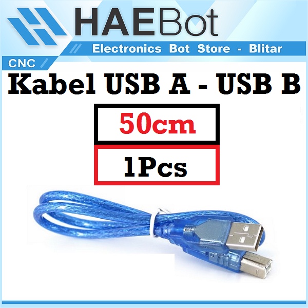 Jual [HAEBOT] Kabel Arduino USB A to B Printer 50cm Uno Dip Smd R3 ...