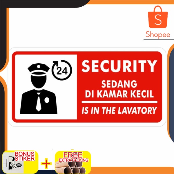 Jual Terlaris Rambu Plang Pos Security 40cm x 20cm Plat Alumunium Keren ...