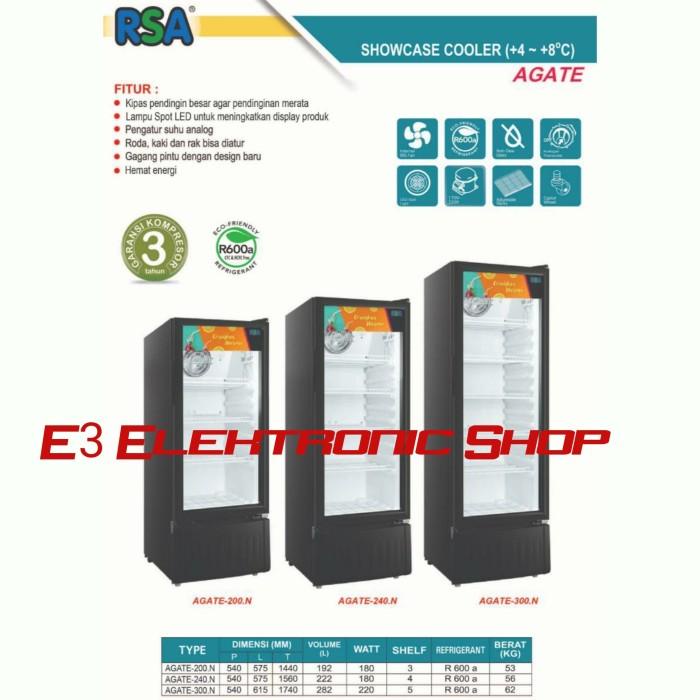 Jual Display Cooler Showcase Rsa Agate 240 Kulkas Kaca Pendingin ...