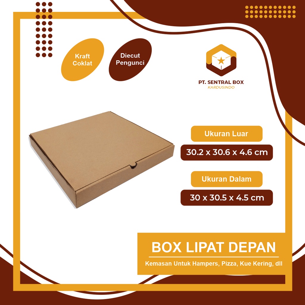 Jual Box DC LD UKURAN 33x33x5 cm - Polos/Baju/Pizza/Packing/Hampers/Box ...