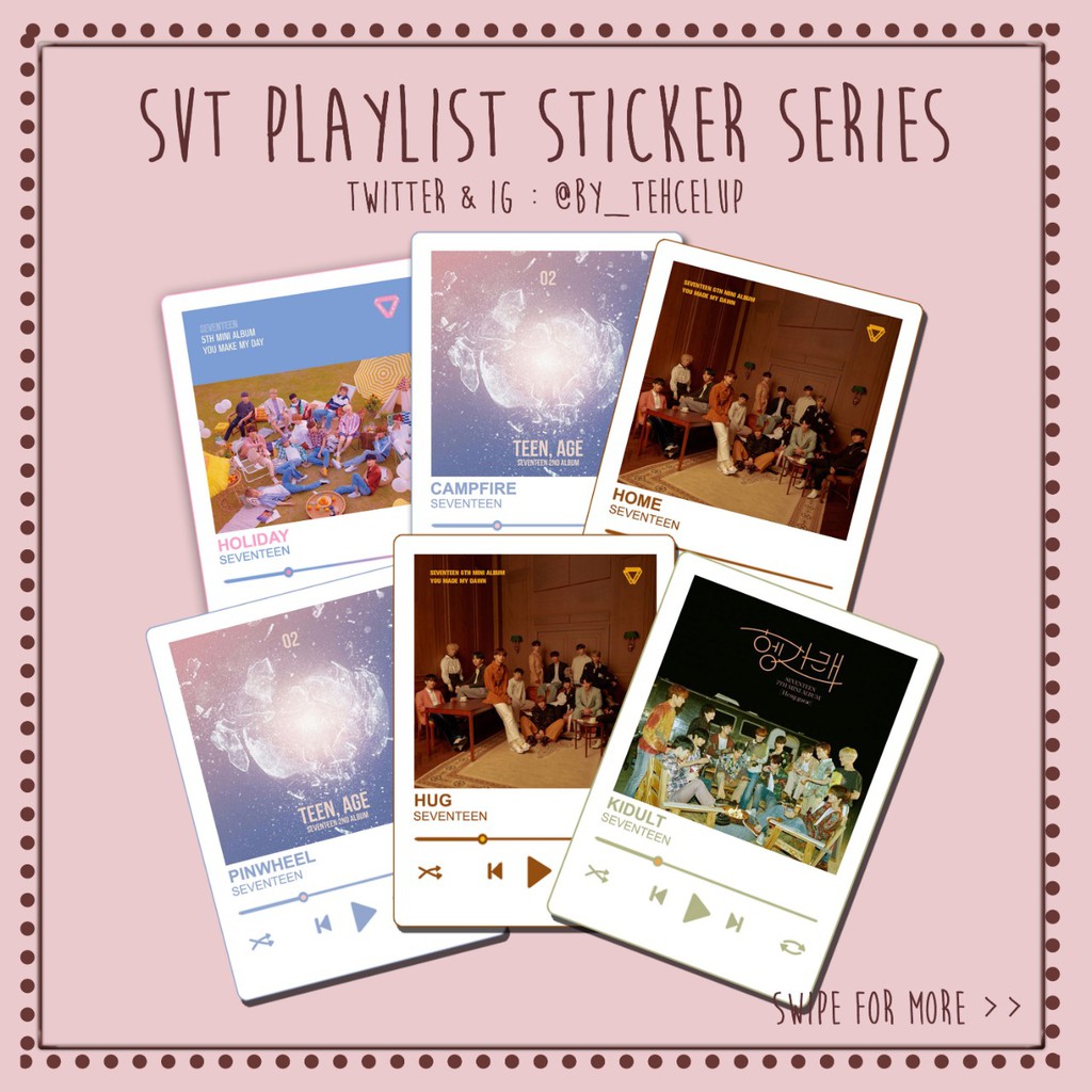 Jual SEVENTEEN HEALING PLAYLIST STICKER SET | Shopee Indonesia