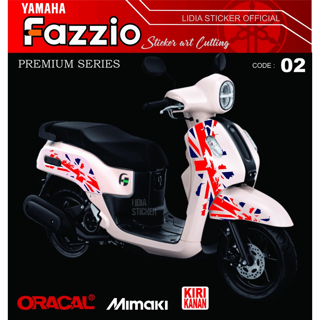 Jual STICKER FAZZIO PREMIUM SERIES CUTTING ENGLAND | Shopee Indonesia