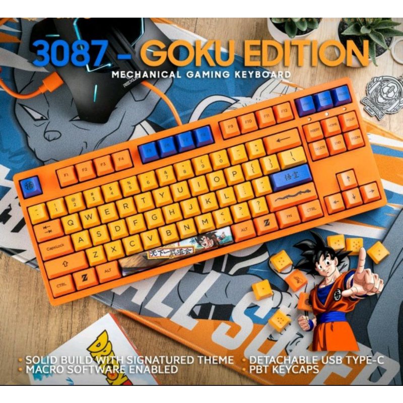 Jual keyboard akko 3087 goku edition dragon ball z | Shopee Indonesia