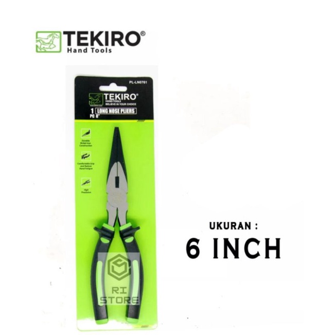 Jual TANG LANCIP 6 INCH TEKIRO / LONG NOSE PLIERS 6" / TANG CUCUT 6 INCH | Shopee Indonesia