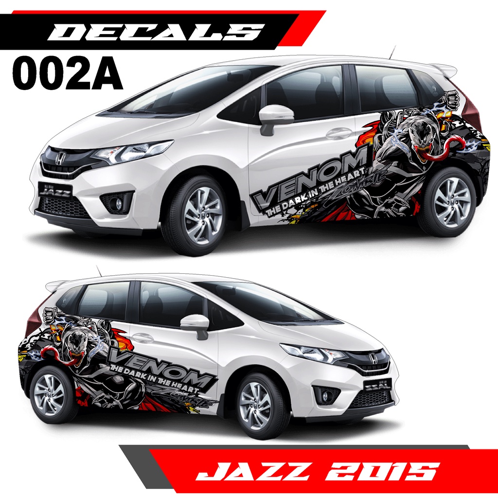 Jual Stiker Decal Striping Honda Jazz New 2015 Tema VENOM - 002 ...